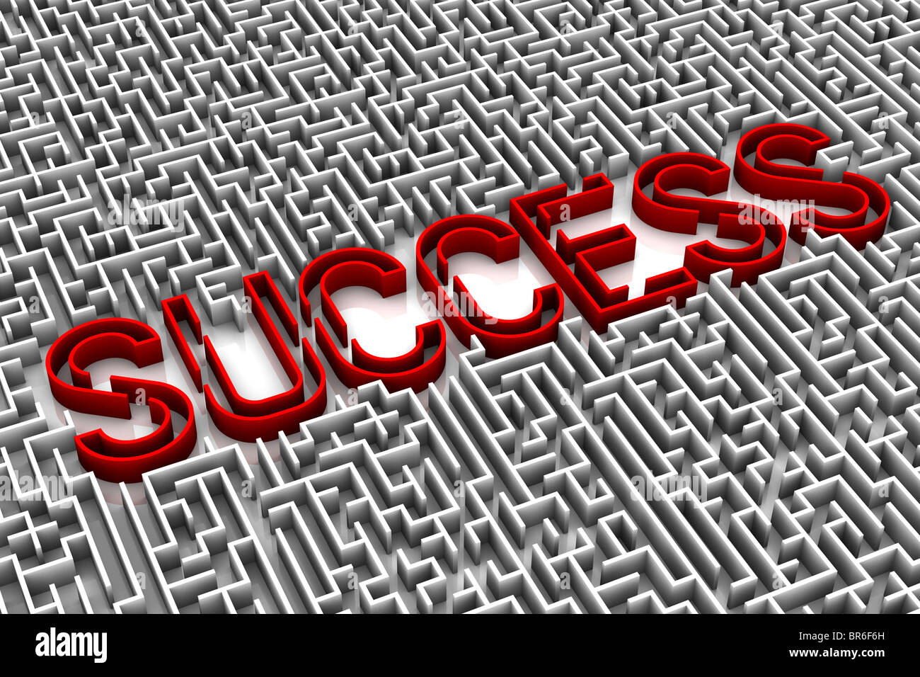 Maze (labyrinth) with text. Success concept. Part of a series Stock ...