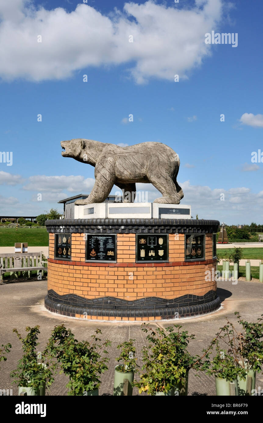 The Polar Bear Association Memorial monument and sculpture seen against ...