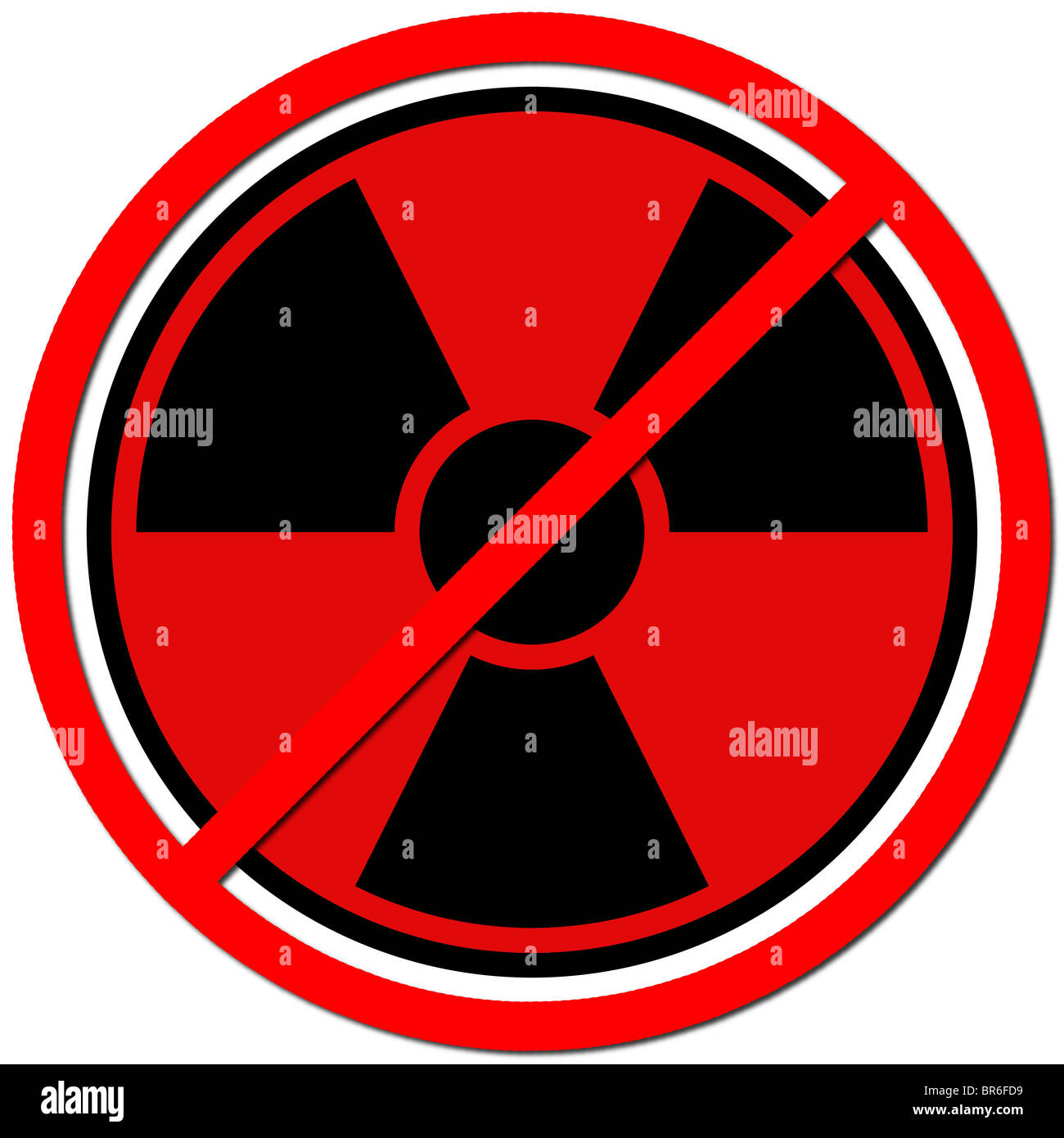 Red sign no radiation Stock Photo - Alamy