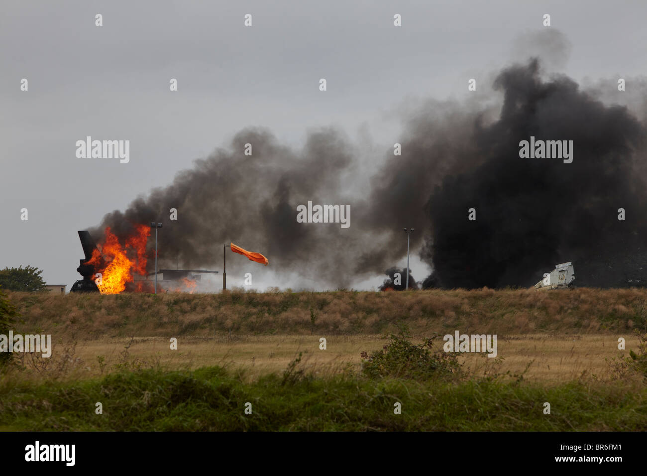 aircraft on fire Stock Photo - Alamy