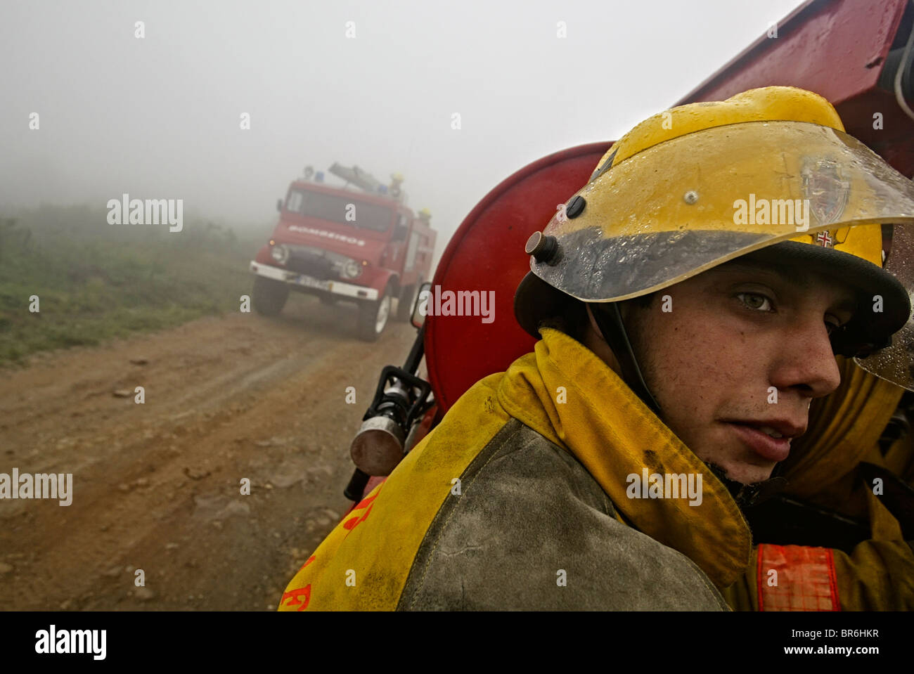 Tired firefighter hi-res stock photography and images - Alamy