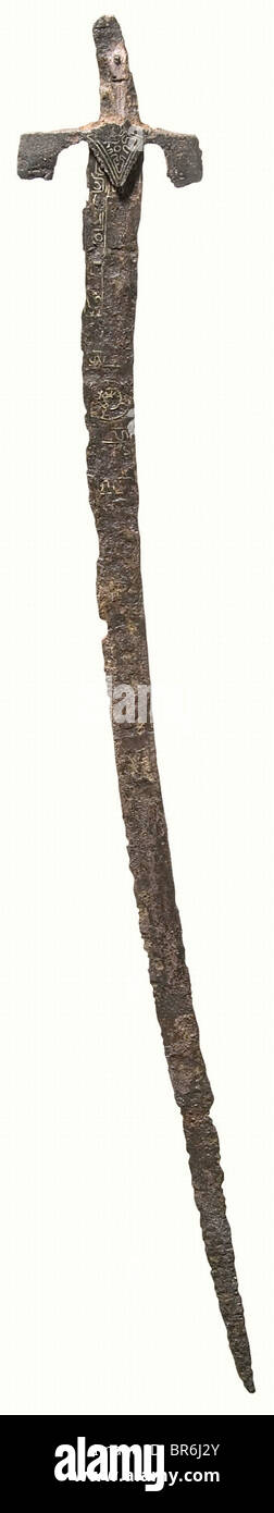 A sabre, Eastern Europe, 9th/10th centuries. Slightly curved single ...
