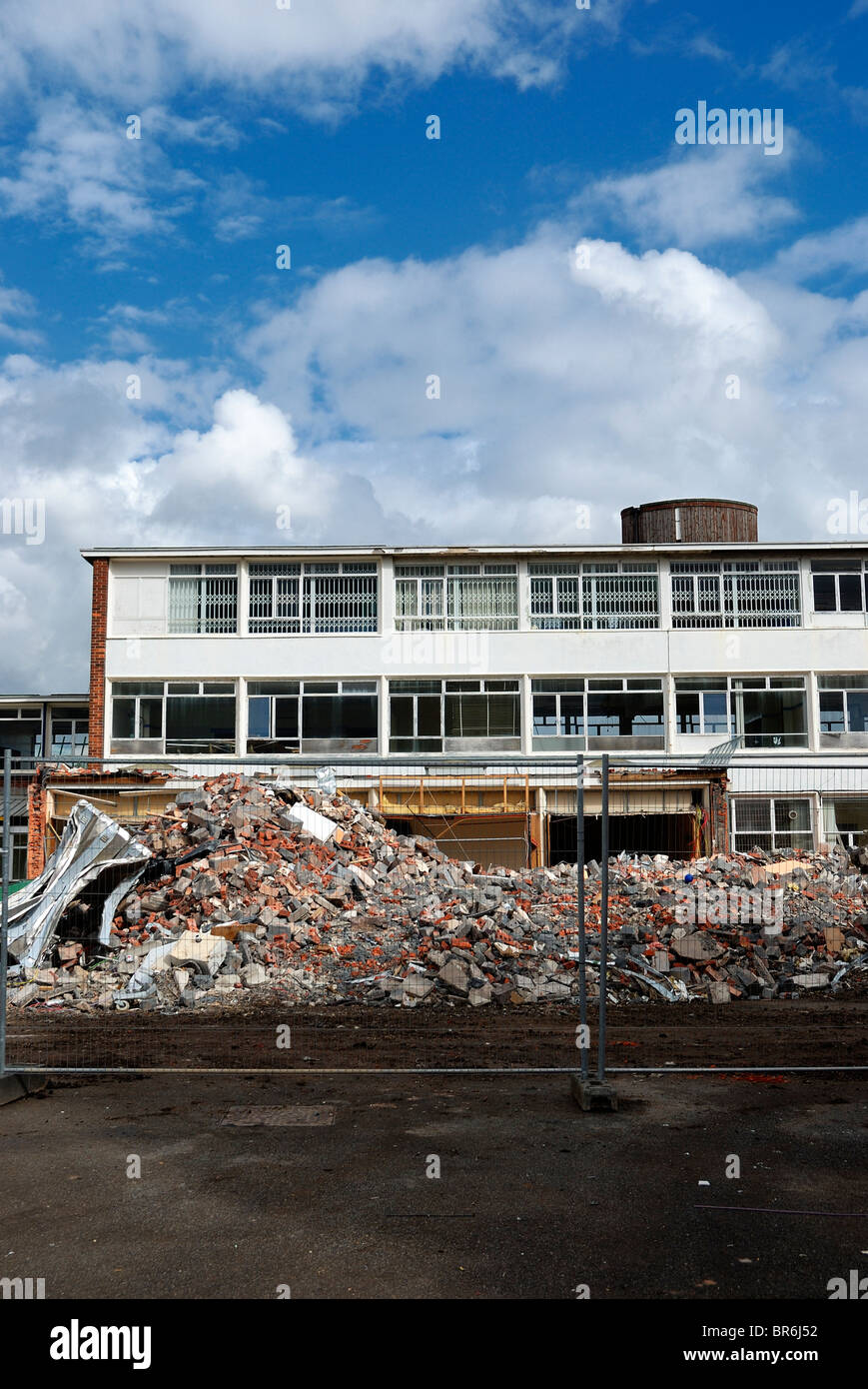 An old secondary comprehensive school in the process of being ...
