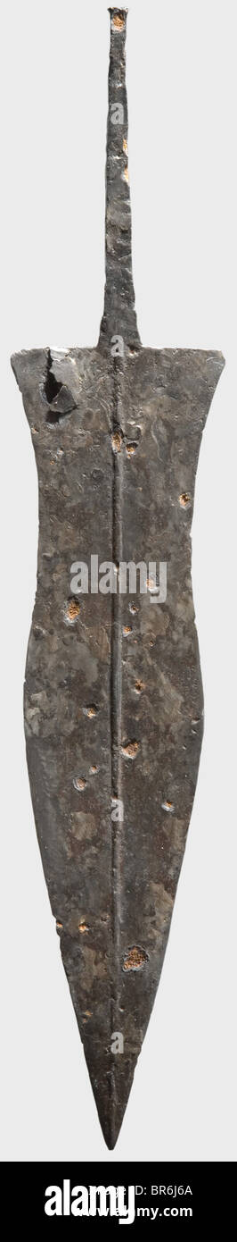 A Roman dagger blade, 1st century A.D. Forged iron dagger blade of a ...