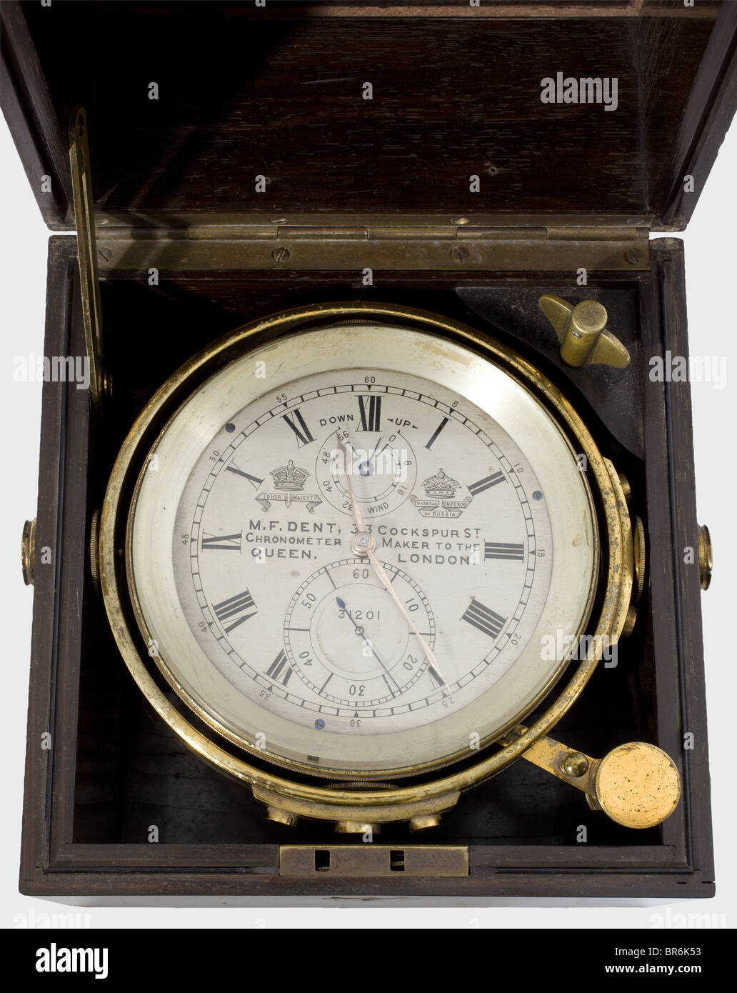 An 8-day marine chronometer by the court chronometer maker Dent in ...