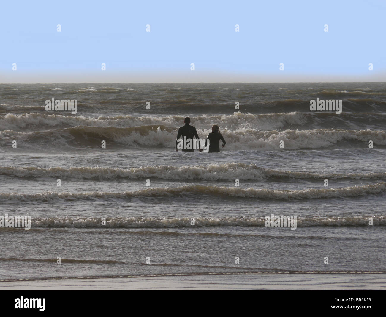 couple in sea Stock Photo - Alamy