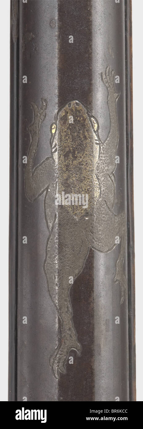 A teppo, Japan, mid 19th century, round smooth bore ikkaku barrel in ...