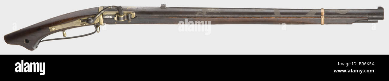 A teppo, Japan, mid 19th century, round smooth bore ikkaku barrel in ...