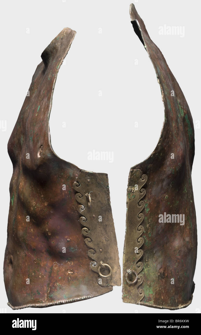 A Chalcidian helmet and muscle armour, 5th/4th century B.C. Bronze ...