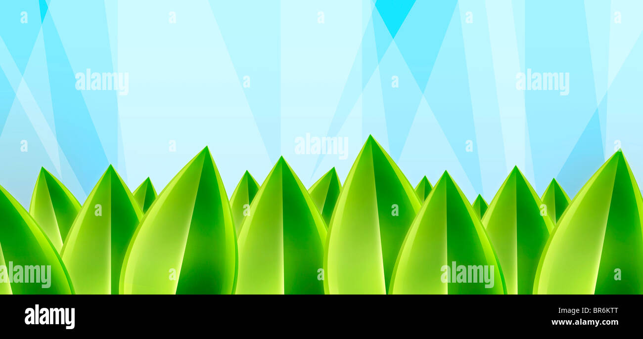 Abstract three-dimensional bay leaf shapes Stock Photo - Alamy