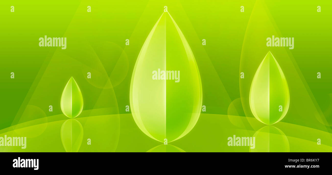 Three three-dimensional abstract bay leaf shapes Stock Photo - Alamy