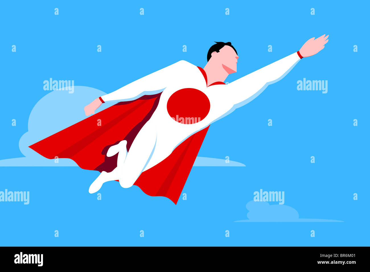 Superhero with Japanese flag Stock Photo - Alamy