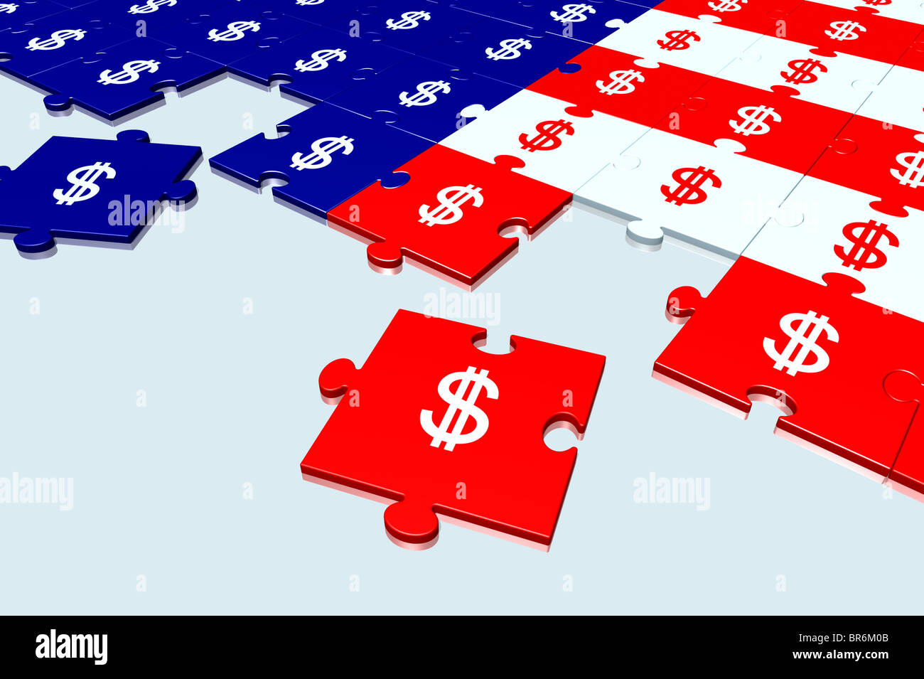 American dollar symbol puzzle Stock Photo - Alamy