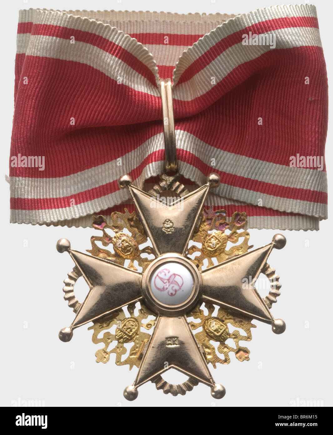 Order of St. Stanislaus, 2nd Class Cross, circa 1900. In gold and ...