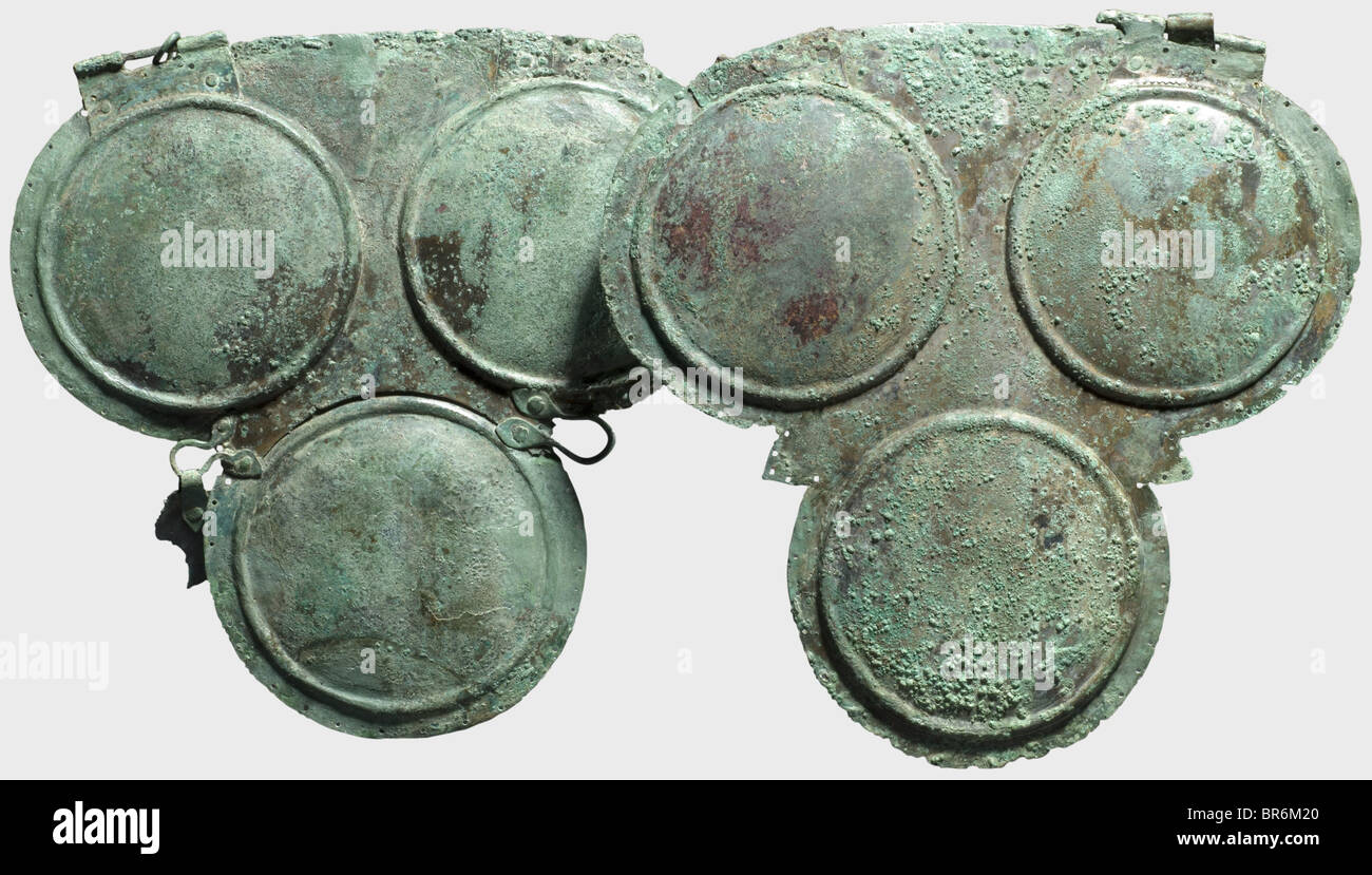 A hellenistic trefoil plate armour triple disk armour hi-res stock ...