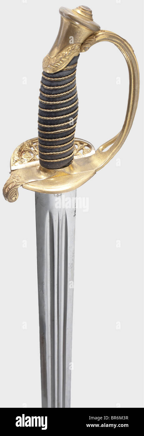 A broadsword for officers, of mounted units during the reign of King ...