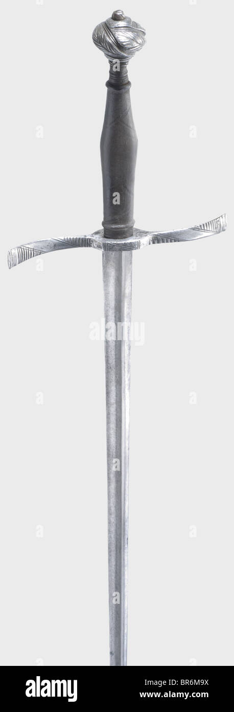 A German thrusting sword, circa 1500/1510. Slender, tapering hollow ...