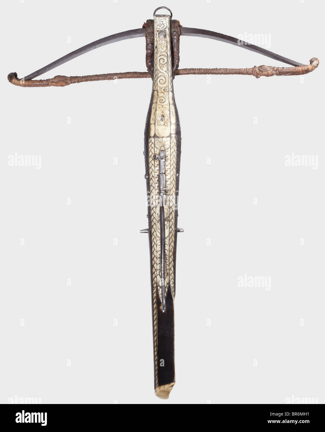A German hunting/sporting crossbow, circa 1600. Iron prod with a smith ...