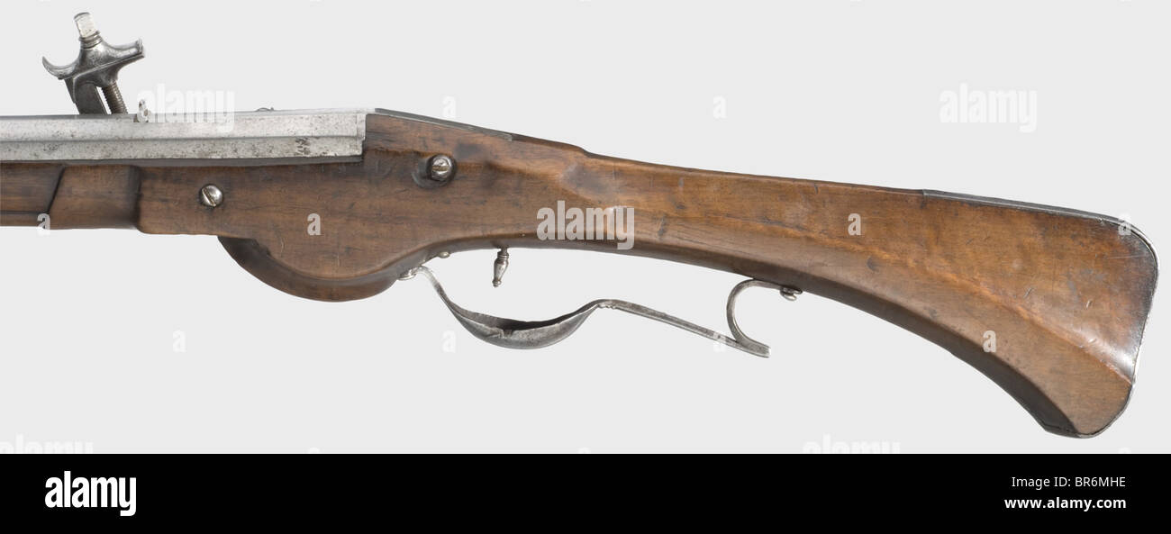 A wheellock carbine, Italy or France circa 1620. Smooth barrel with ...