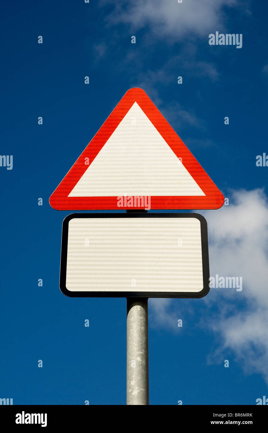 Blank Warning Road Signs