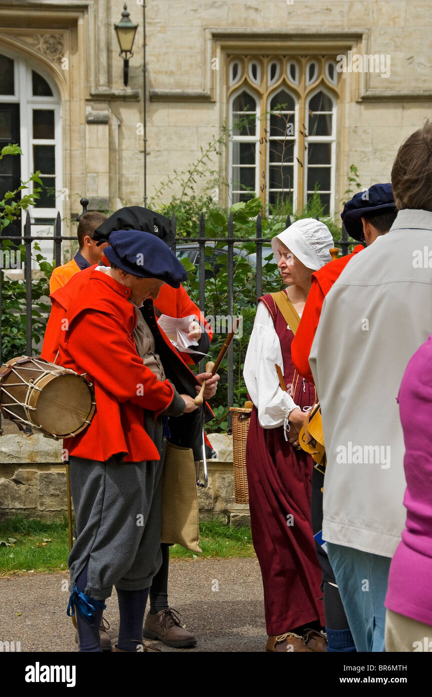 Musicians performers at the York Cycle of Mystery Plays in summer York ...