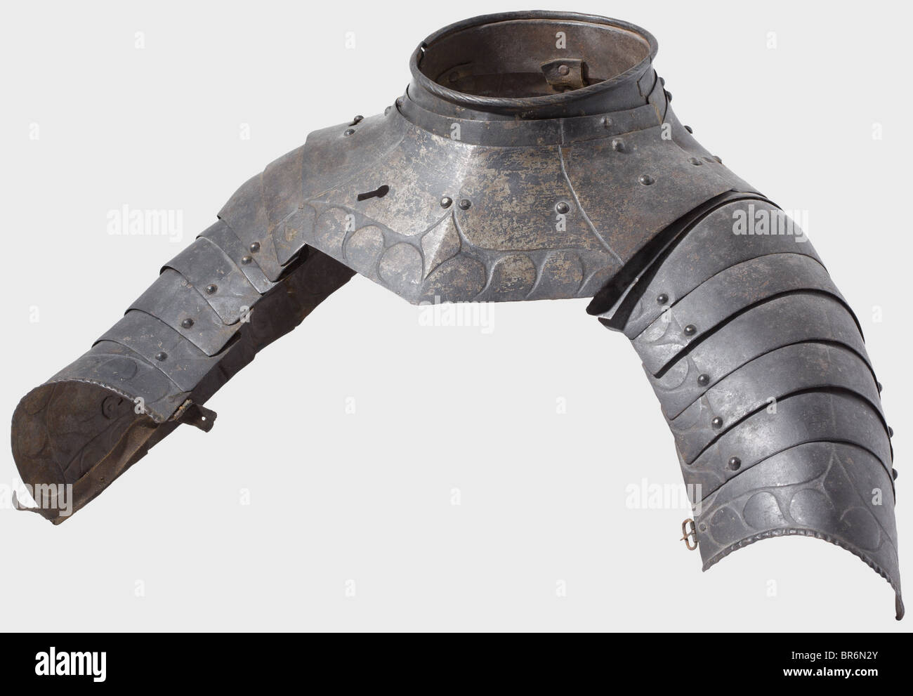 A German gorget with spaulders, end of the 16th century. A gorget of ...