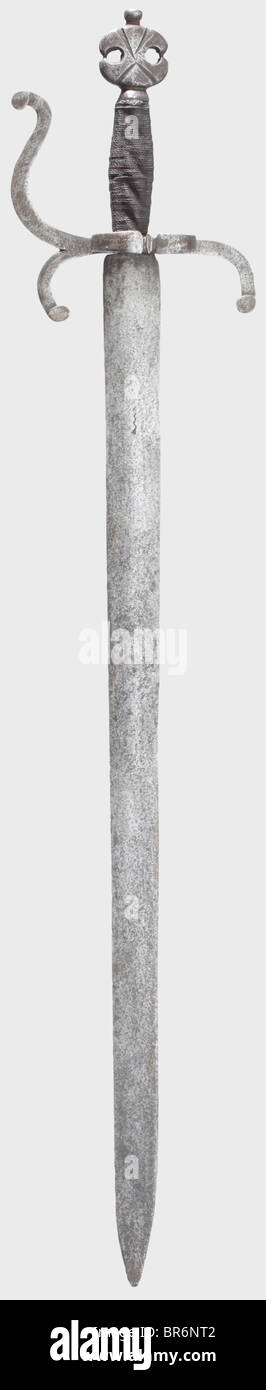 A Styrian sword, circa 1600. Double-edged blade of lenticular section ...