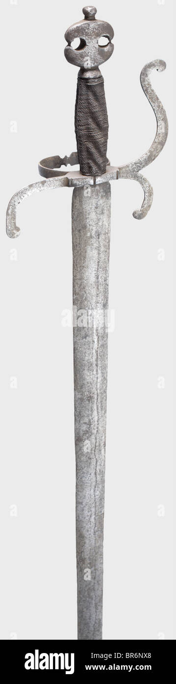 A Styrian sword, circa 1600. Double-edged blade of lenticular section ...