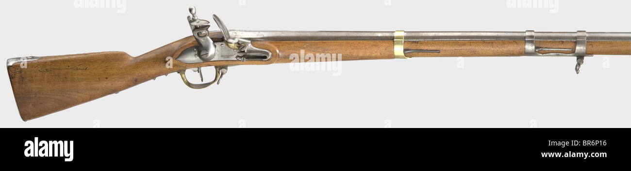 A dragoon musket, after the French an IX model. Smooth bore barrel in ...
