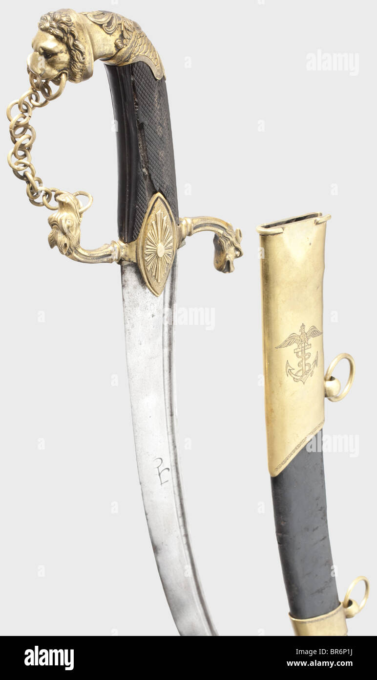 Royal Prussian Navy - an officer's sabre à la Mameluke., A heavily ...