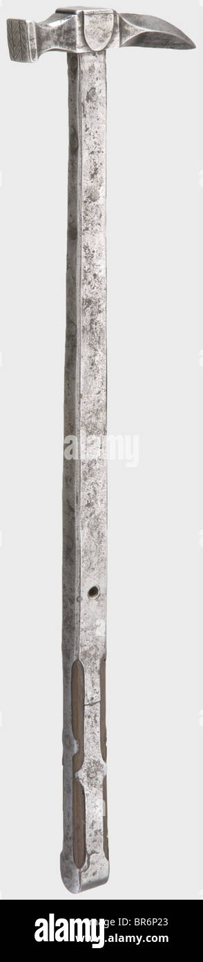 A German war hammer, 1st half of the 16th century. Striking head with ...