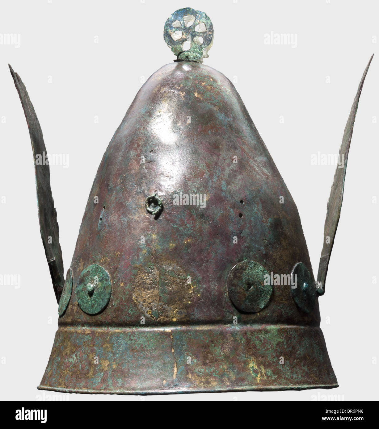 A Hellenistic Pilos type helmet, , 4th/3rd century B.C. Bronze helmet ...