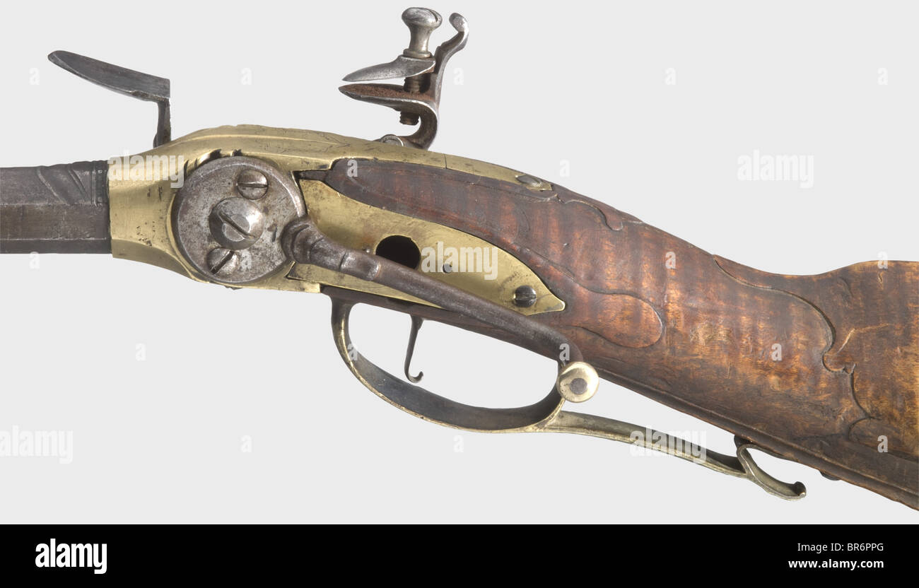 A Lorenzoni breech loading system flintlock rifle, Emanuel Wetschgin ...