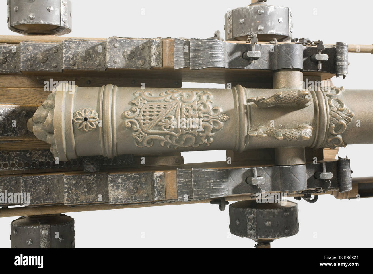 A model cannon, in the style of a ship's cannon from the 18th century ...