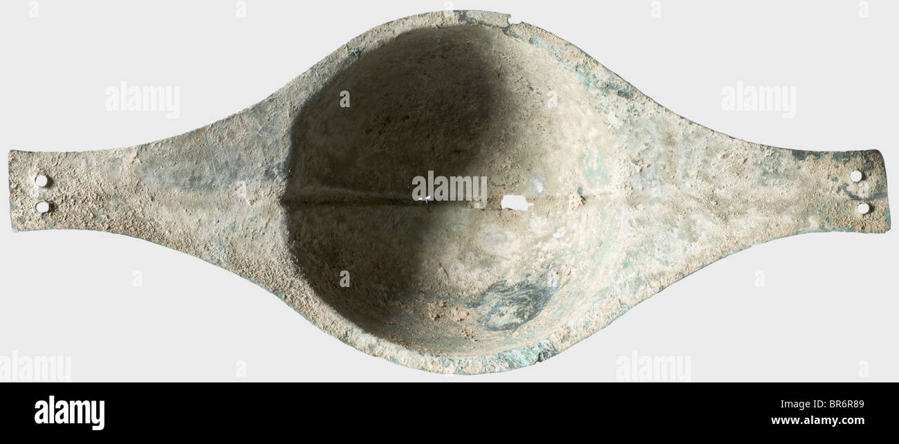 A Celtic shield boss, late La Tène Period, 2nd/1st century B.C. Bronze ...