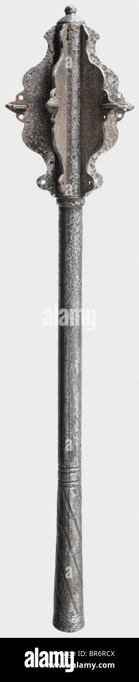 A mace, German or Italian, 2nd half of the 18th century. Large striking ...