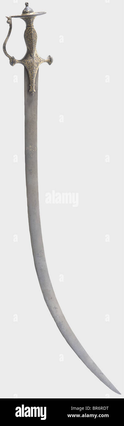 Ornamental gold inlays partly rubbed length 89 cm hi-res stock ...