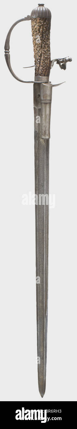 An English hunting hanger/pistol combination, circa 1800. Blade with ...