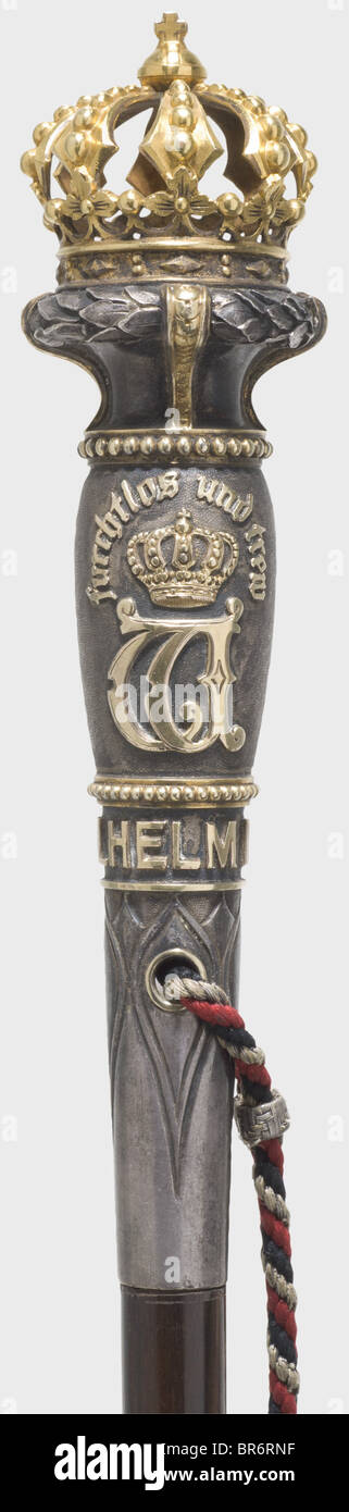 King Wilhelm II of Württemberg (1848 - 1921), an interim baton as Field ...