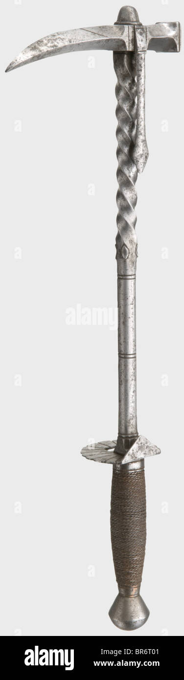 A German war hammer, probably Saxony, circa 1600. Slightly curved beak ...
