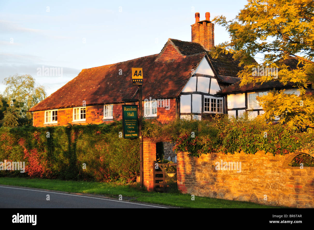 Random Hall hotel, Slinfold Stock Photo - Alamy