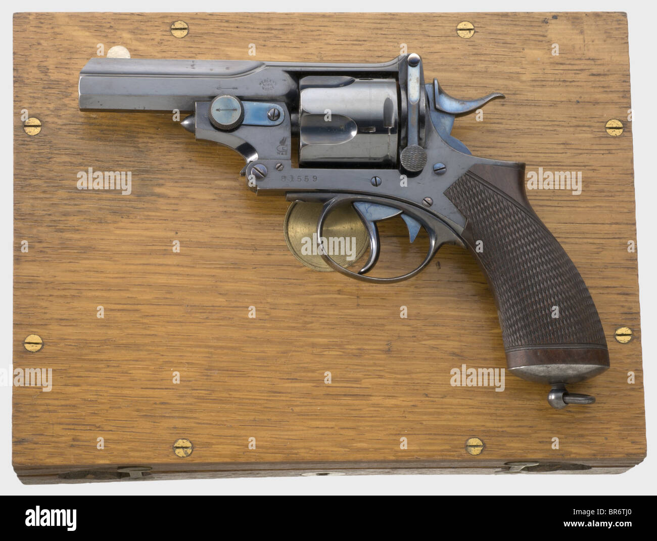 A Webley No. 4 1/2 (Pryse) in its case, cal..455 CF, no. 81559 ...