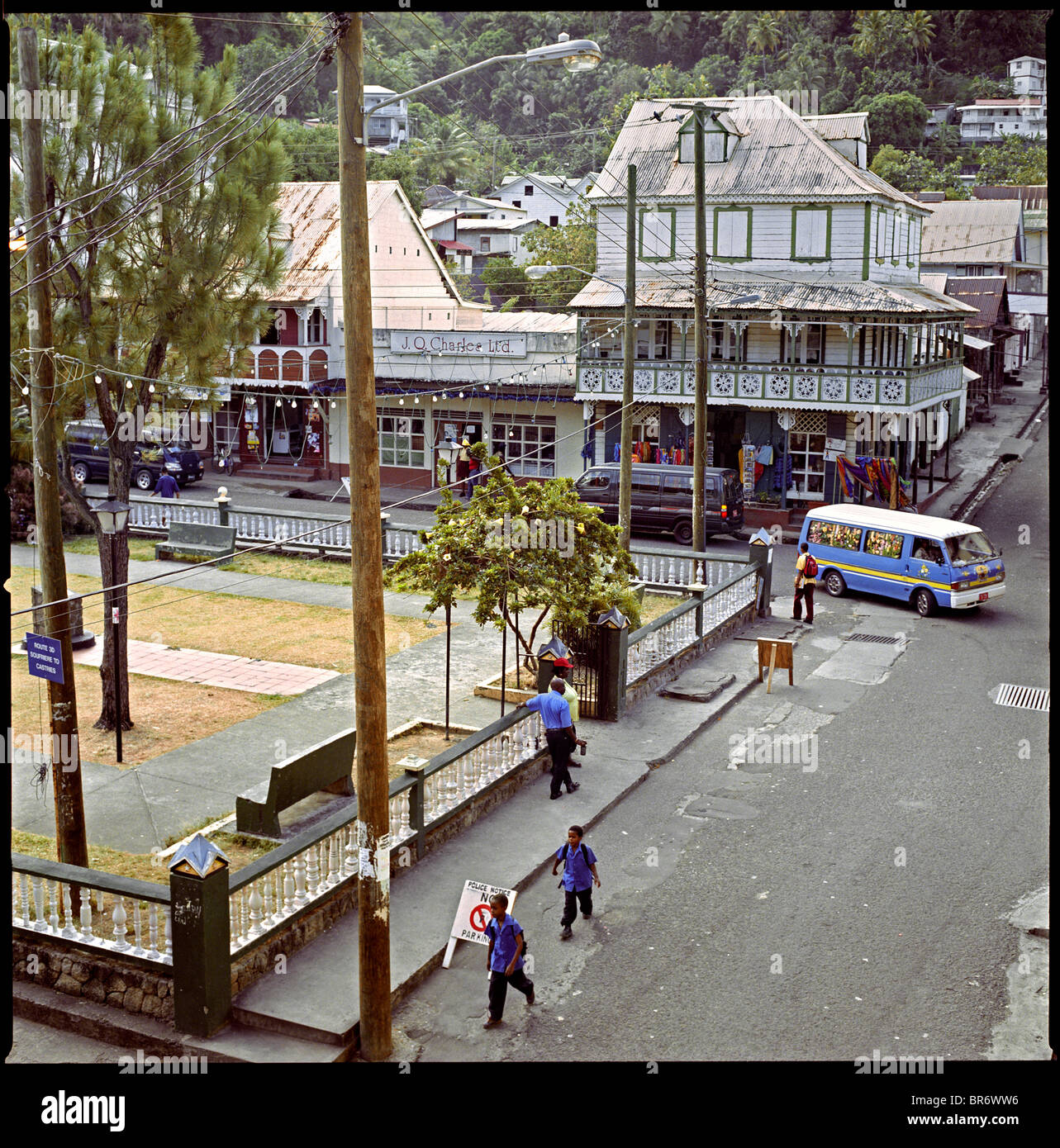 Soufriere town aerial view hi-res stock photography and images - Alamy