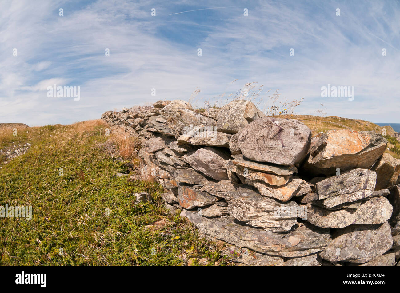 Historic stone walls, Grates Cove Rock Walls National Historic Site ...