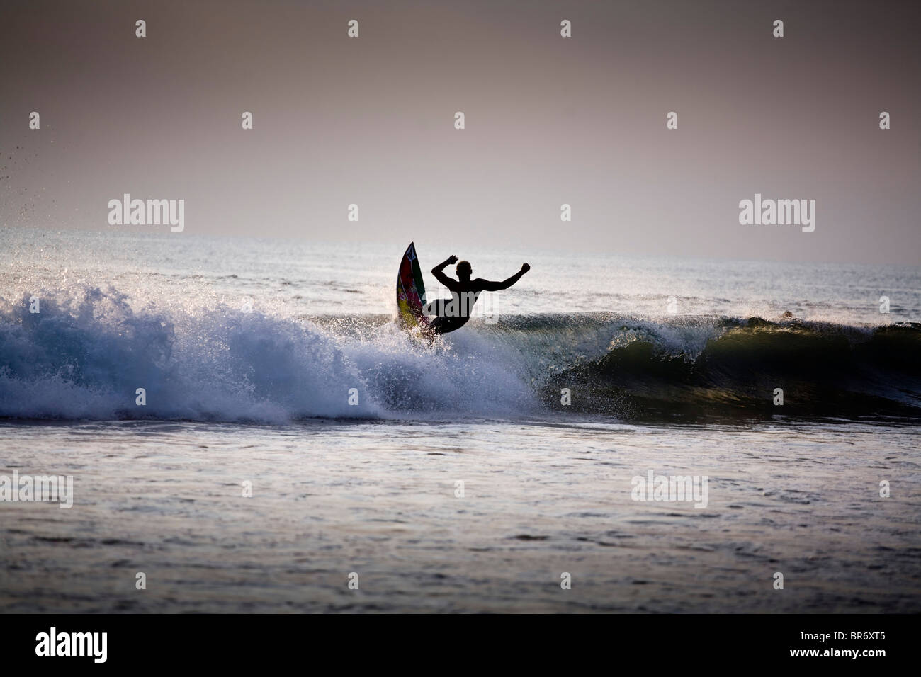 A Young man surfing a 4ft wave Stock Photo - Alamy