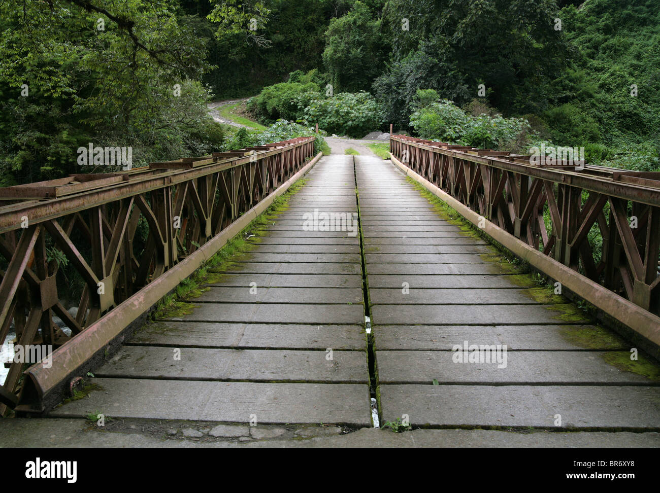 Old rural bridge in Bambito, Chiriqui, Republic of Panama Stock Photo ...