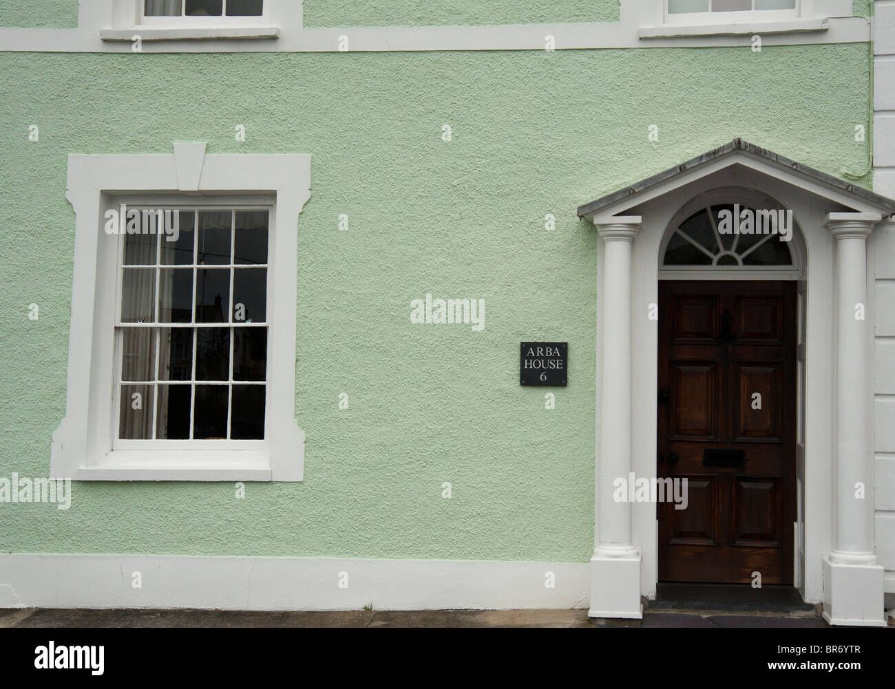 the house from of a house in aberaeron Georgian stly Stock Photo - Alamy