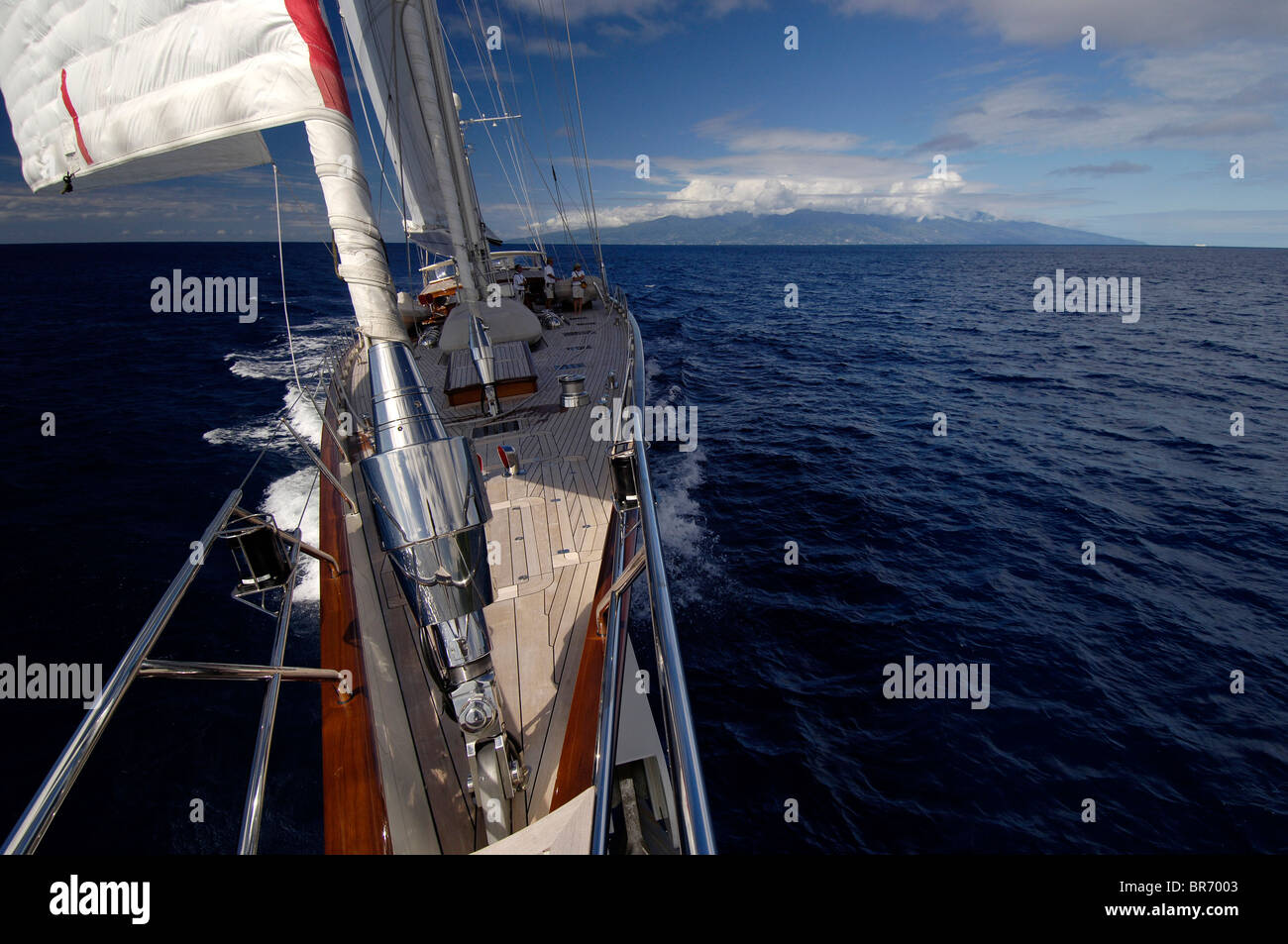 Dramatic photo taken from the bow of SY "Adele", 180 foot Hoek Design ...