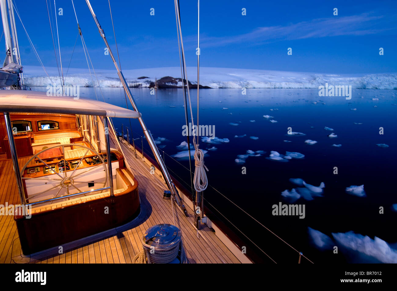 Evening light on the deck of SY "Adele", 180 foot Hoek Design, in ...
