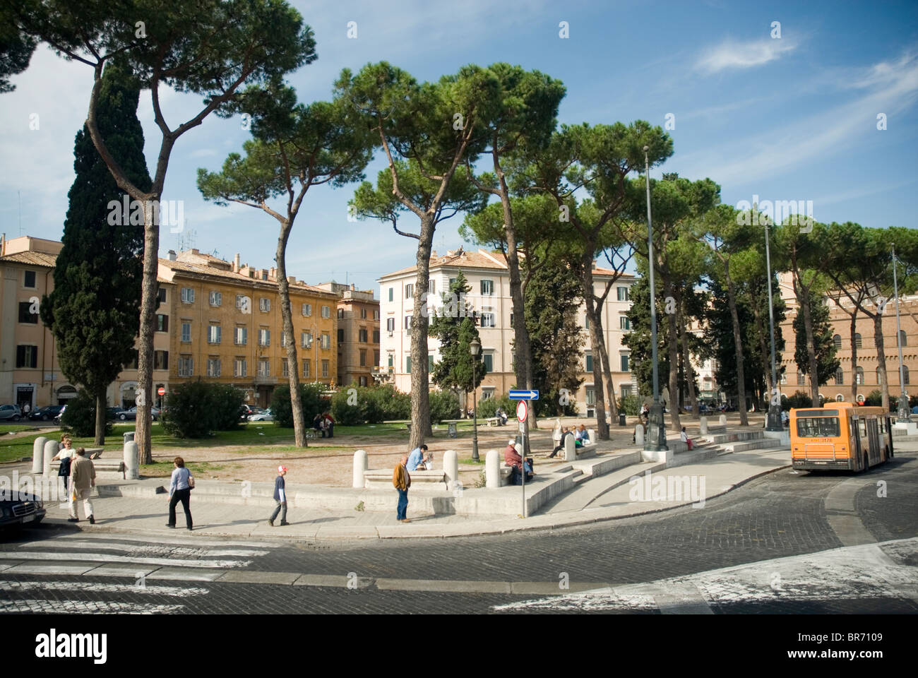 Urban street scene in Rome Italy Stock Photo - Alamy